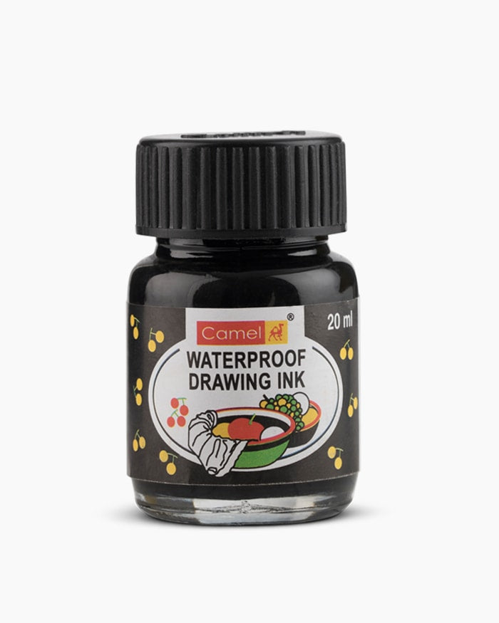 CAMEL WATER PROOF DRAWING INK 20 ML BLACK – Himalaya Fine Art