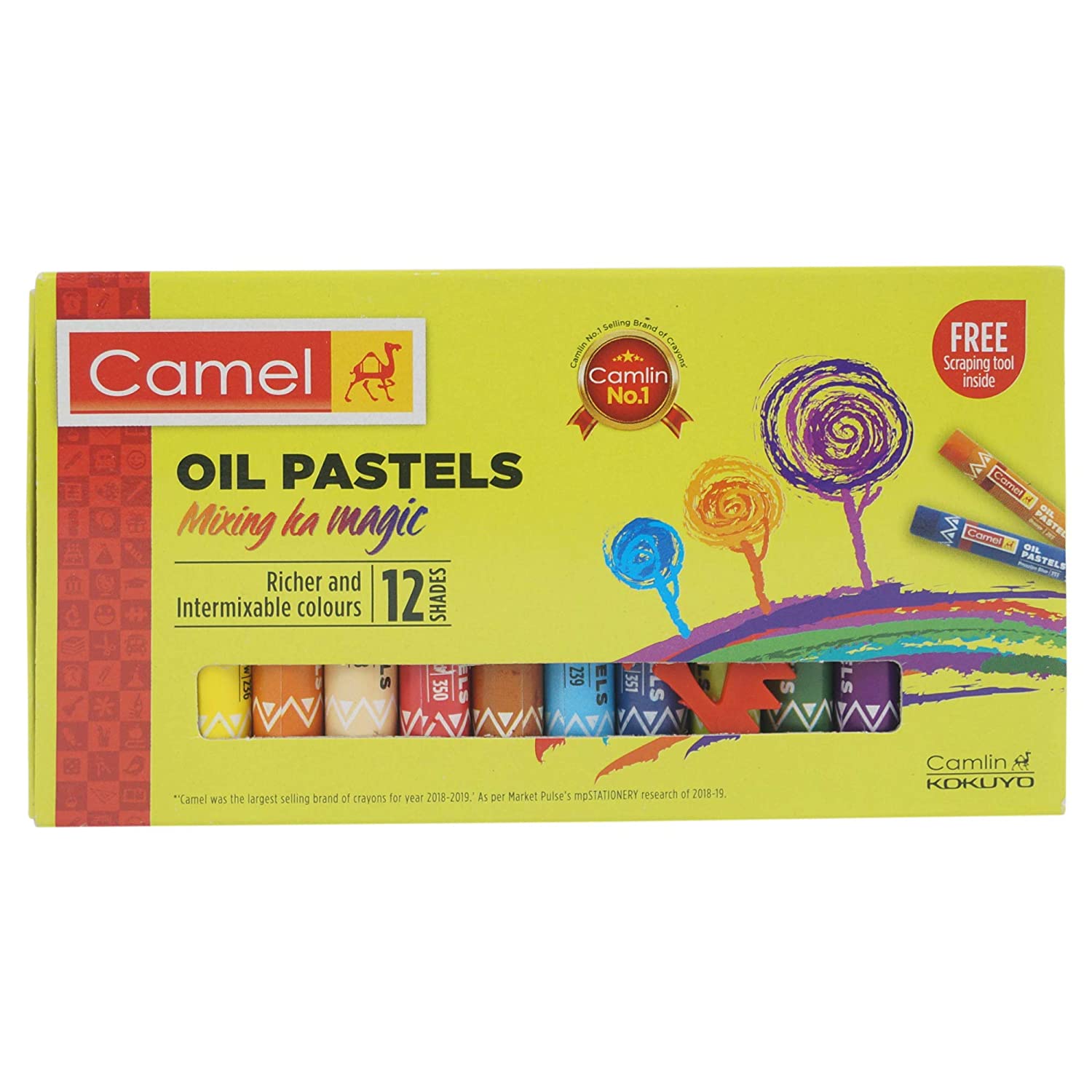 CAMLIN OIL PASTEL SET OF 12 ASSORTED (4329538) – Himalaya Fine Art