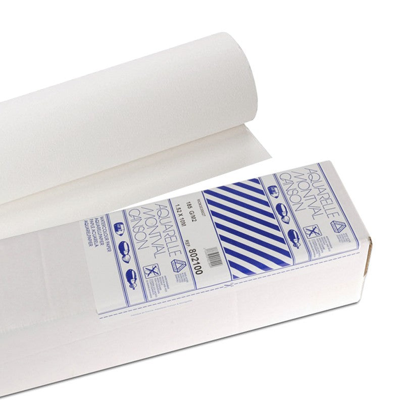 CANSON MONTVAL WATER COLOUR PAPER ROLL COLD PRESSED 185 GSM 25% COTTON ...