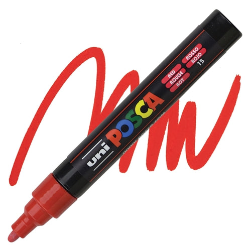 UNIPOSCA MEDIUM LINE PC-5M RED – Himalaya Fine Art