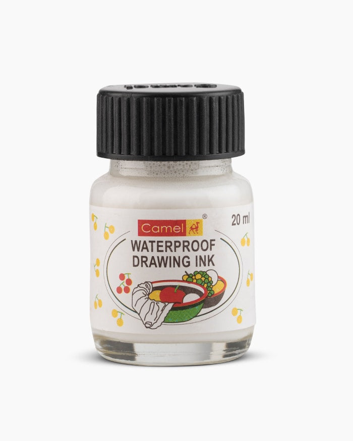 CAMLIN WATER PROOF DRAWING INK 20 ML WHITE – Himalaya Fine Art