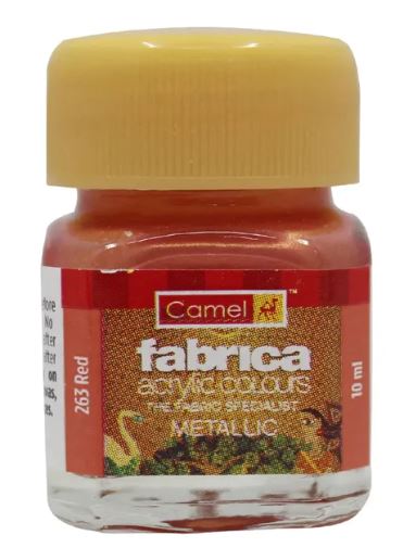 CAMEL FABRICA METALLIC ACRYLIC COLOUR 10 ML RED – Himalaya Fine Art