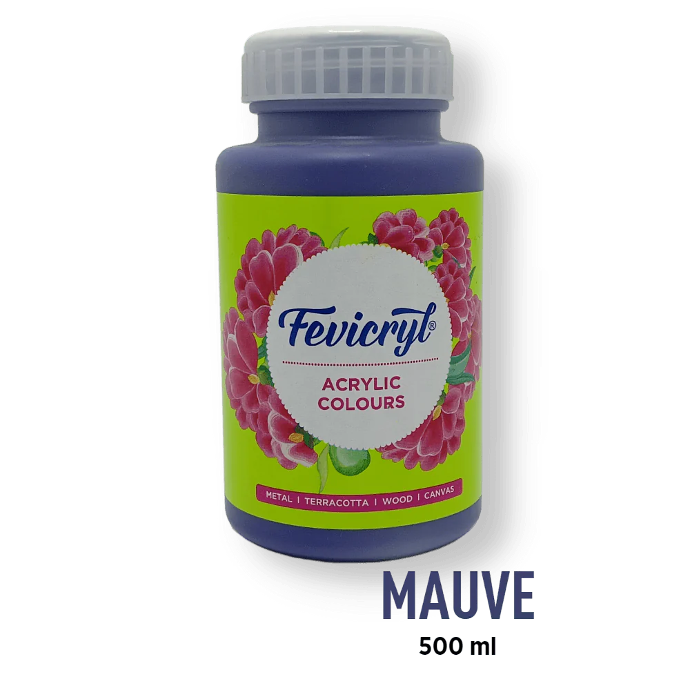 FEVICRYL ACRYLIC COLOUR 15 MAUVE 500 ML – Himalaya Fine Art