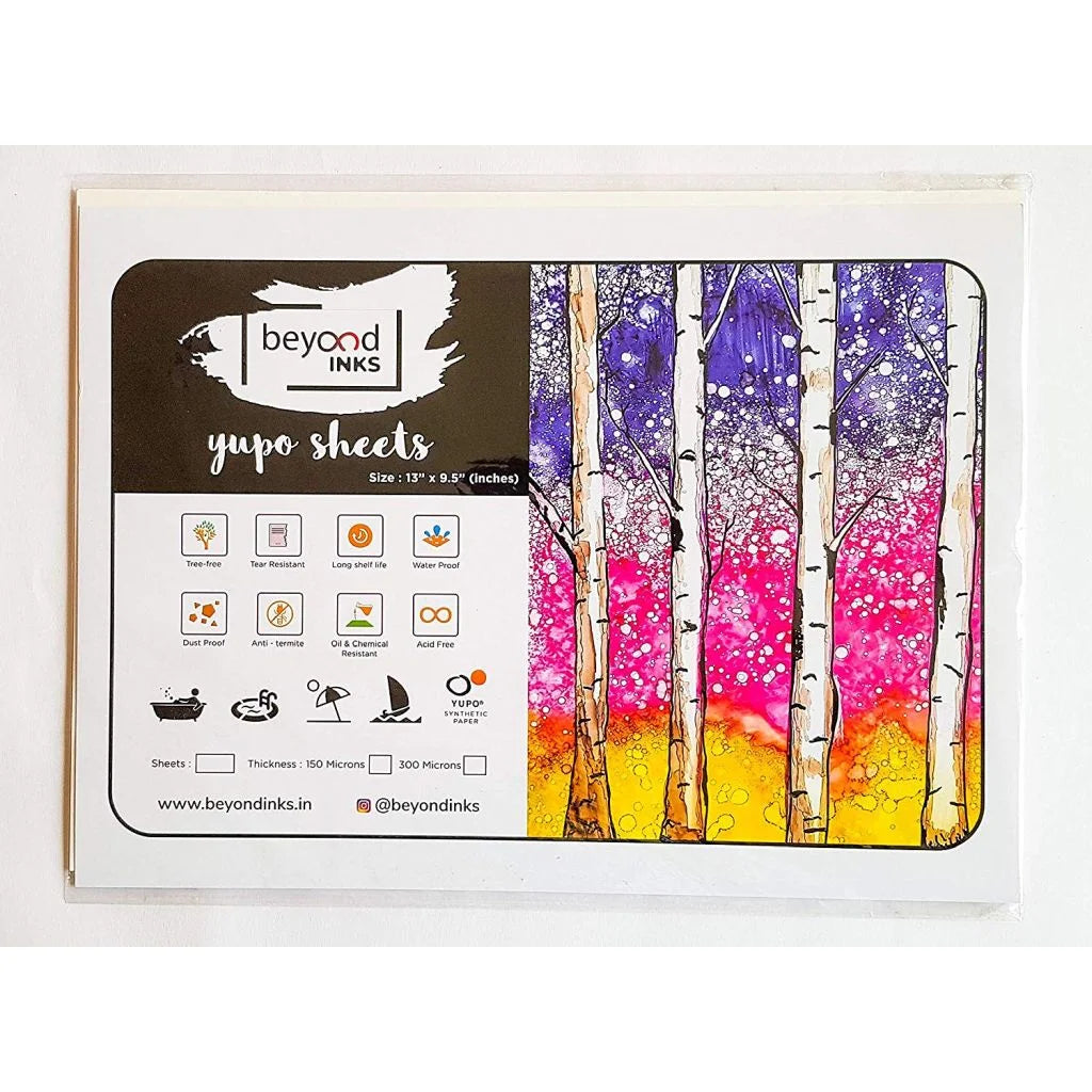 BEYOND YUPO PAPER SHEETS 150 MICRONS 9.5X13 PACK OF 10 – Himalaya Fine Art