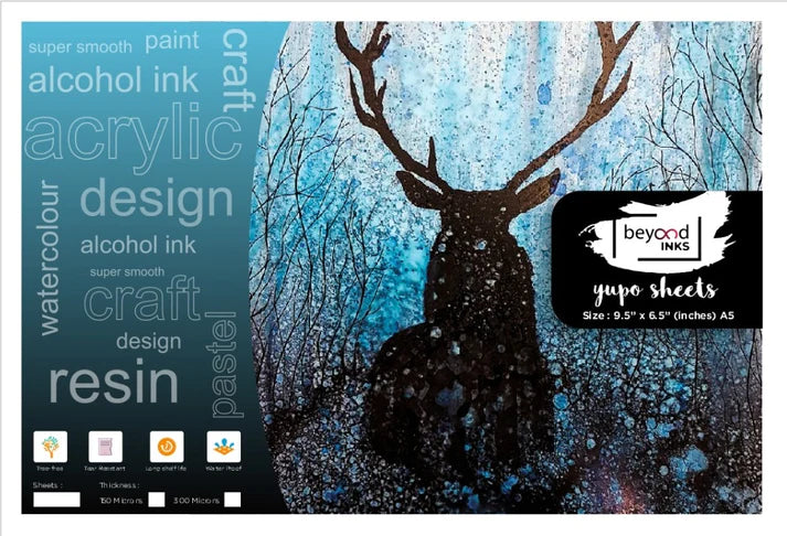 BEYOND YUPO PAPER SHEETS 300 MICRONS 9.5X6.5 PACK OF 10 – Himalaya Fine Art
