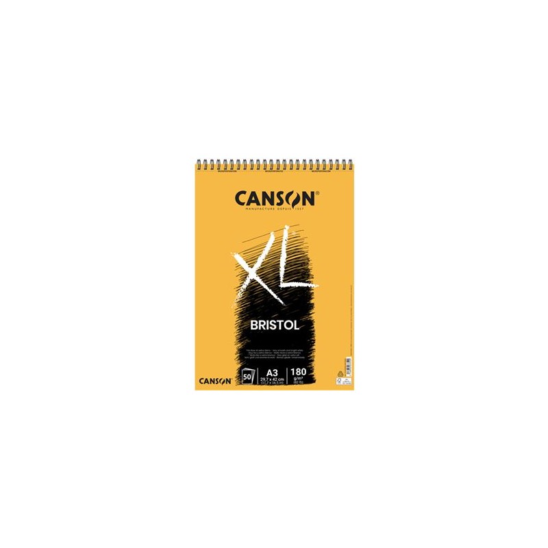 CANSON XL BRISTOL PADS 1SG VERY SMOOTH 50 SHEETS 180 GSM A3 (400039173 ...