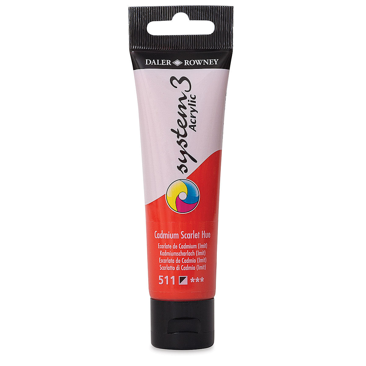 DALER & ROWNEY SYSTEM 3 ACRYLIC 59 ML CADMIUM SCARLET HUE 059511 ...