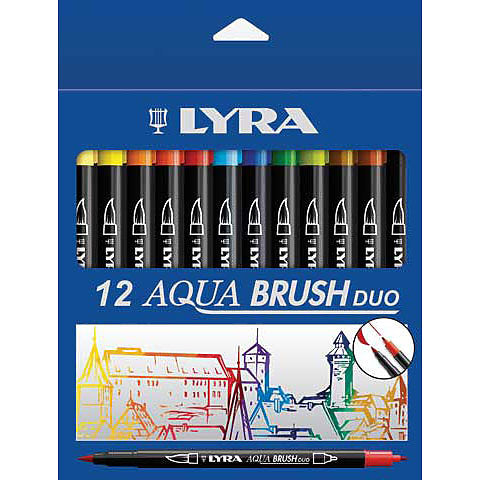 LYRA AQUA DUAL BRUSH PEN SET OF 12 (6521120) – Himalaya Fine Art