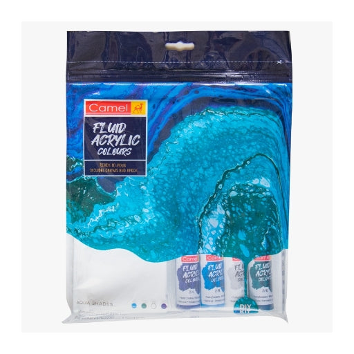CAMLIN FLUID ACRYLIC COLOUR AQUA SET – Himalaya Fine Art