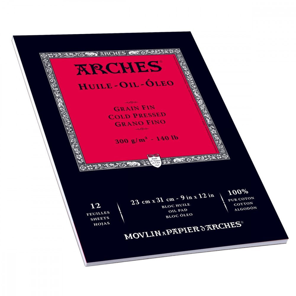 ARCHES OIL PAD 12 SHEETS CP 300 GSM 9" x 12" (1795108) – Himalaya Fine Art