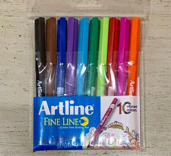ARTLINE FINE LINE 0.4 MM PEN SET OF 10 (10264) – Himalaya Fine Art