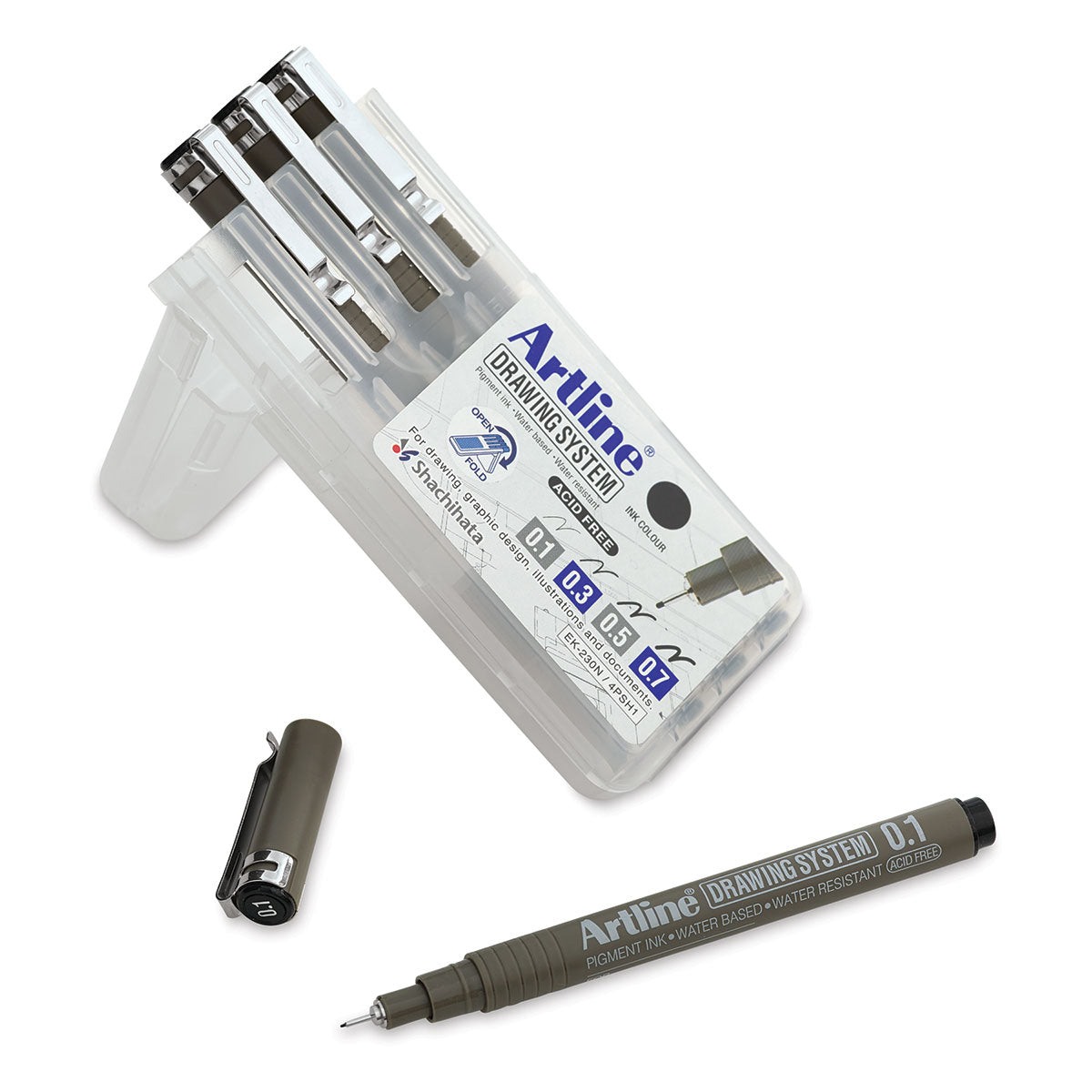 ARTLINE DRAWING PEN BLACK SET OF 9 (10297) – Himalaya Fine Art