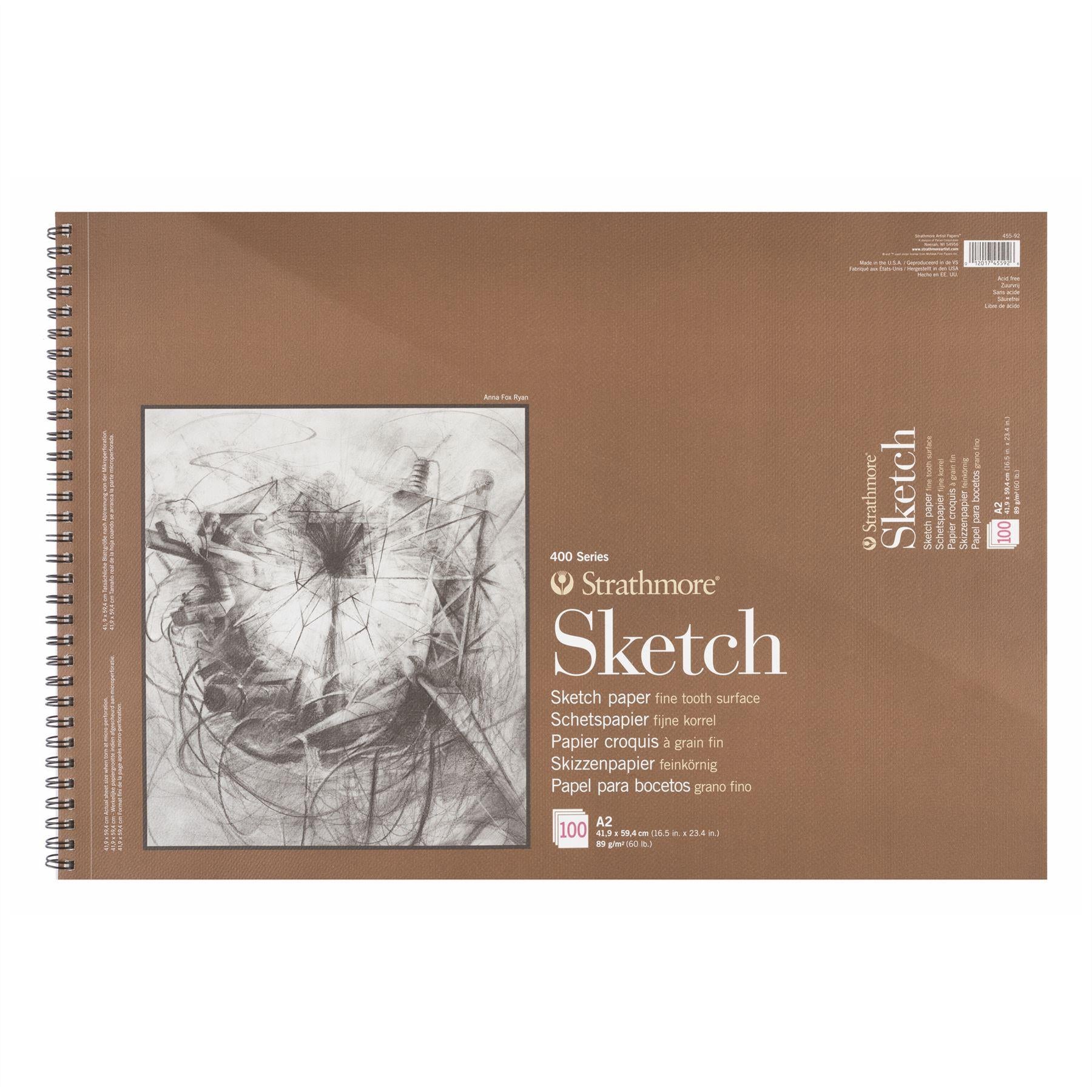 STRATHMORE SKETCH PADS 100 SHEETS SR 400 89 GSM 42 x 59.4 CM (P455-92 ...