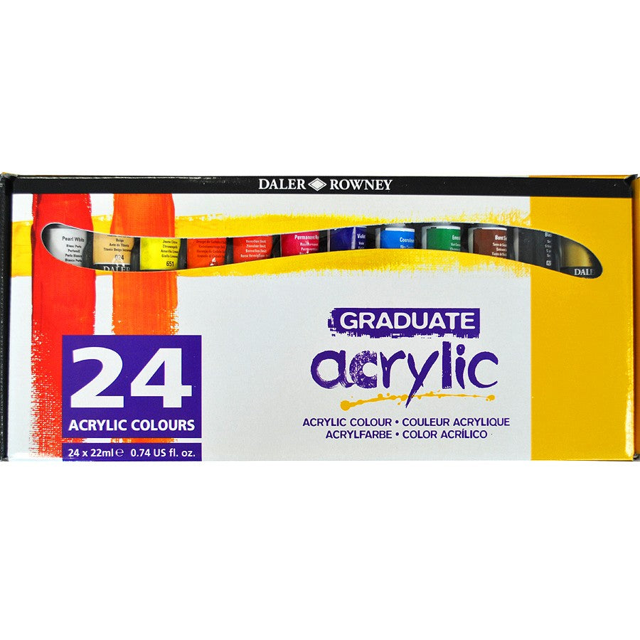 Order Daler Rowney Graduate Acrylic Paint Set of 24 Colours – Himalaya ...